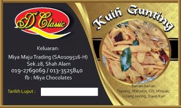 KAD KAHWIN MURAH: Sticker @ Label Kuih Raya