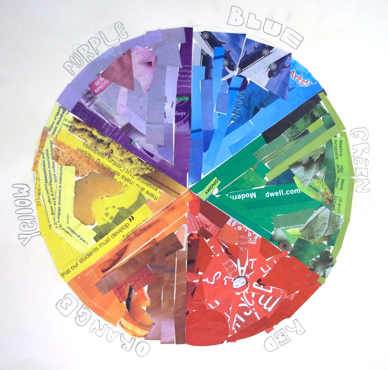 Monument Valley Regional Middle School Art Class: Color Wheel Collage ...
