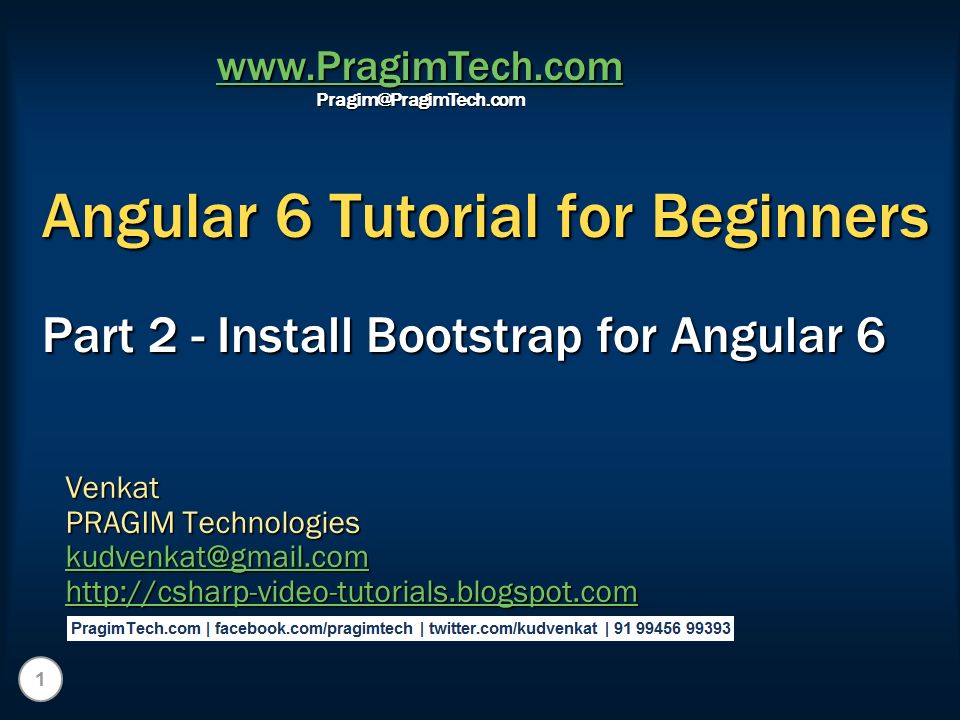 Sql Server Net And C Video Tutorial Install Bootstrap For Angular 6