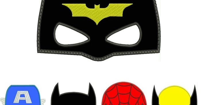 Face Mask Super Hero 18CM Embroidery Design Collection - HELLO EMB FREE ...