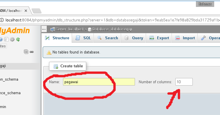 Cara Membuat Tabel di Phpmyadmin dan Mengisinya