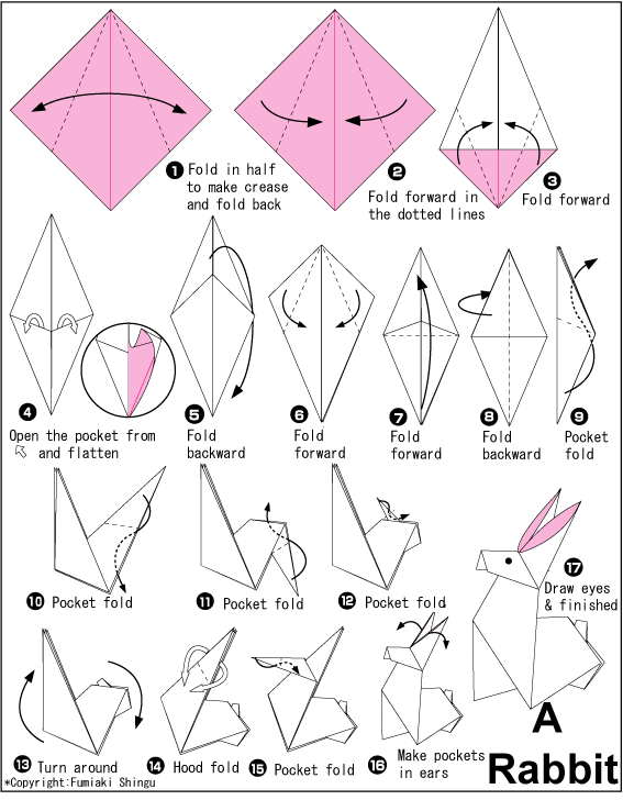 Coelho e Ovelha feito com origami | Pra Gente Miúda