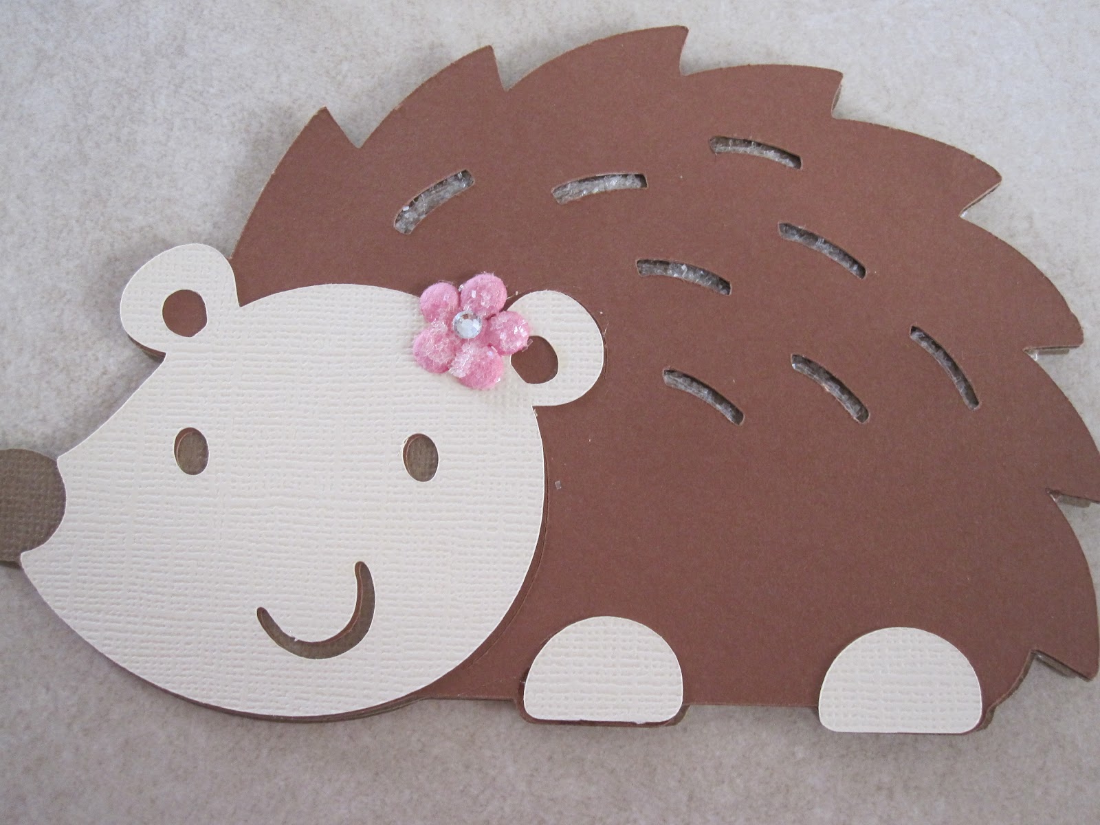 She's a Sassy Lady: Hedgehog Shape Card
