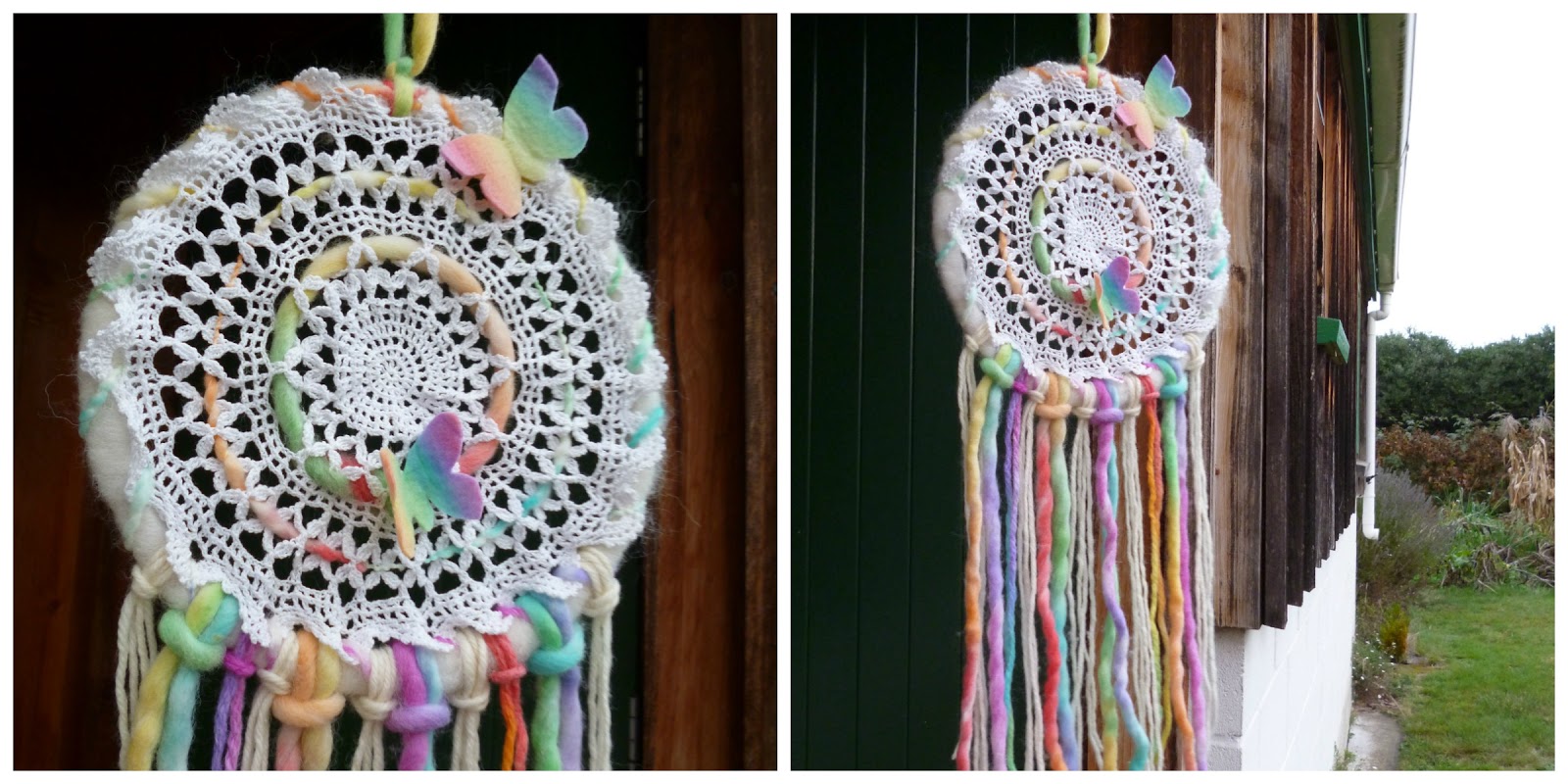 Softearth's World: Lace wool dream catcher