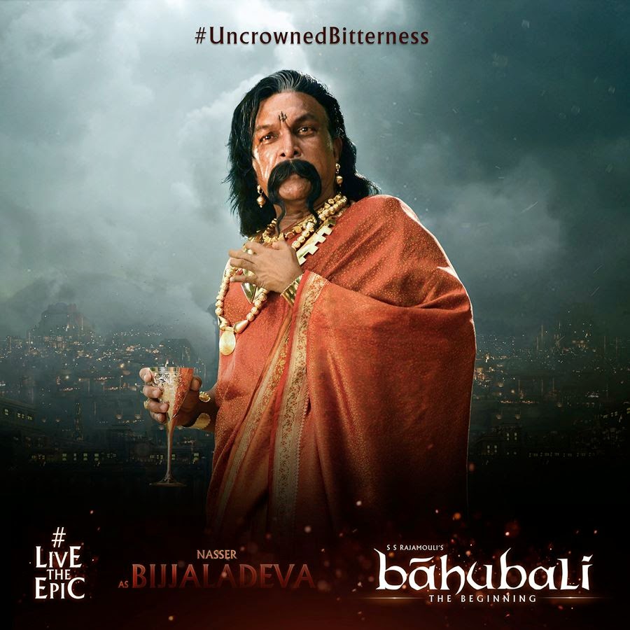 PrabhasMyHero Blog: Baahubali Poster - Nasser as Bijjaladeva / Pinjaladevan