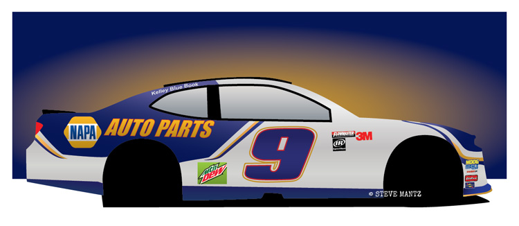 Chase Elliott's 2018 NASCAR race car illustration day 4: | Steve Mantz ...