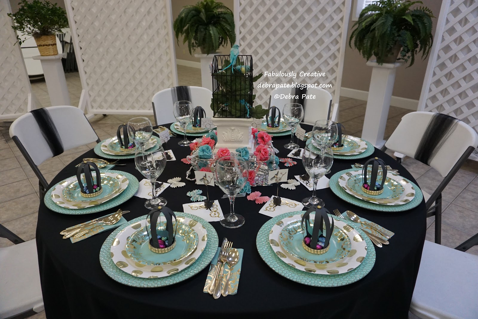 Fabulously Creative: BIRD CAGE THEMED PARTY Table #1
