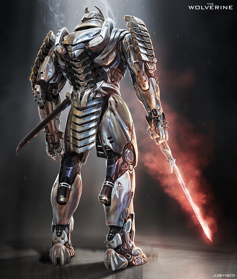 Fashion and Action: Shiny Silver Samurai Concept Art by Josh Nizzi for ...