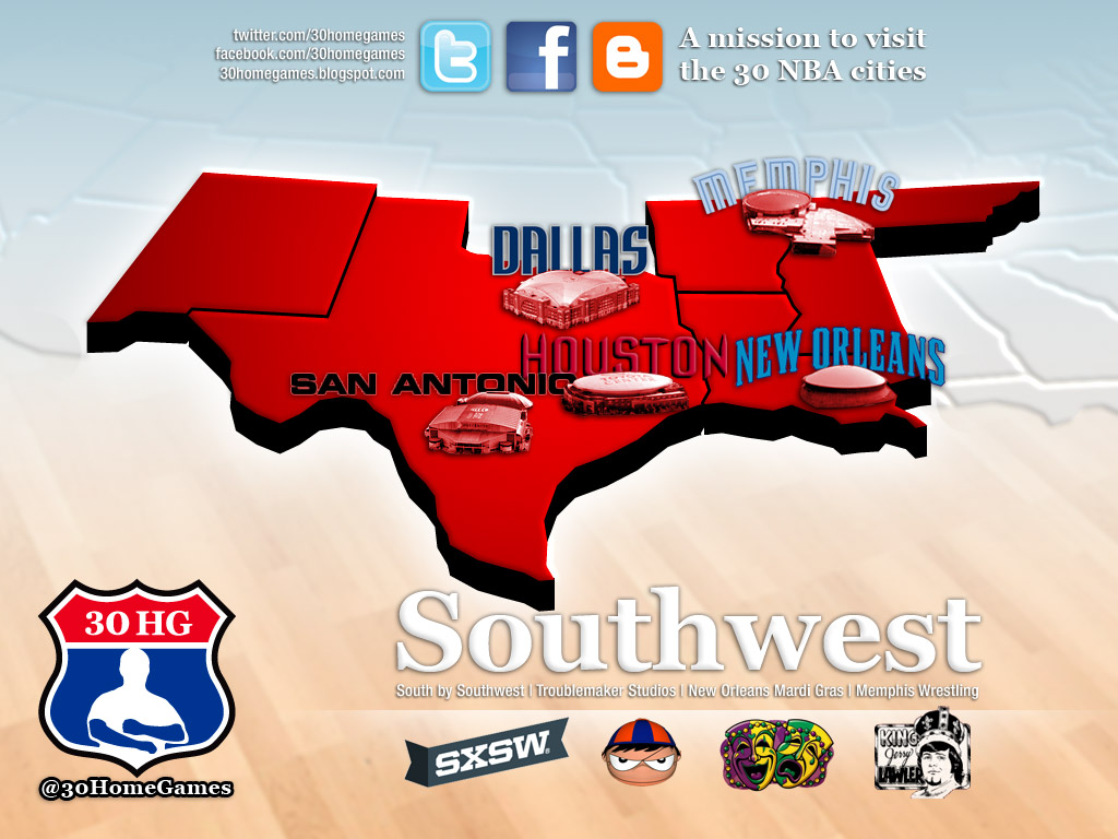 30 Home Games: 30 Home Games mission: Southwest Division map
