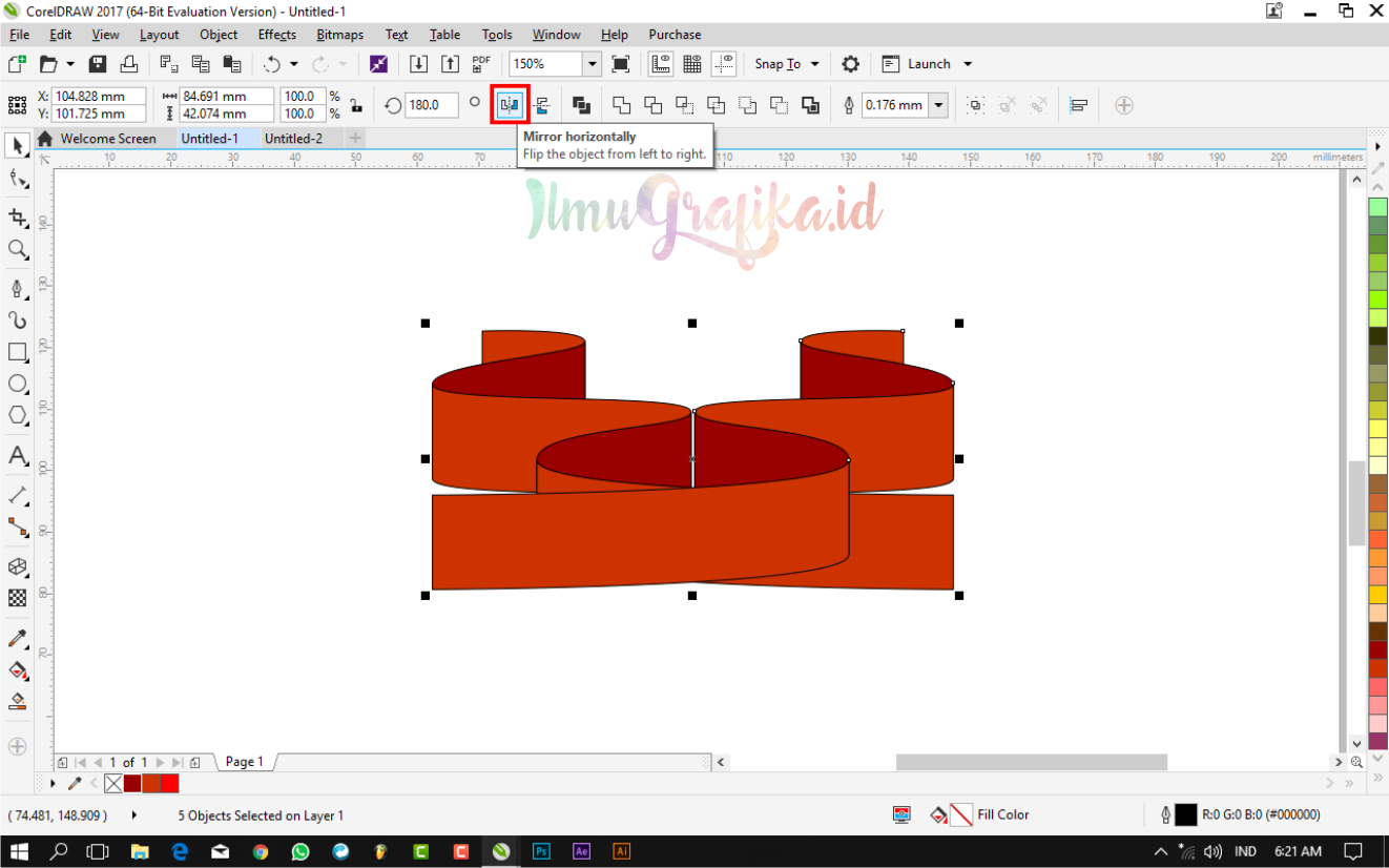Cara Membuat Bentuk Pita Di Corel Draw - Berbagi Bentuk Penting