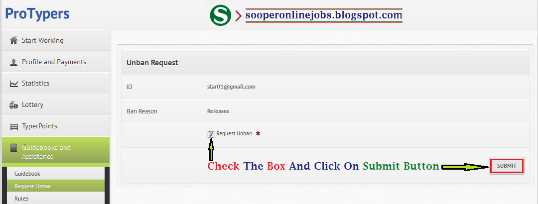 How to Submit Unban Request For Your Banned MegaTypers Id's...? - Free ...
