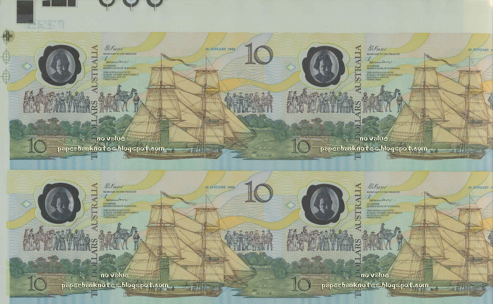 australia: .Australia - 1988 Ten Dollars Commemorative Polymer Block 4 ...