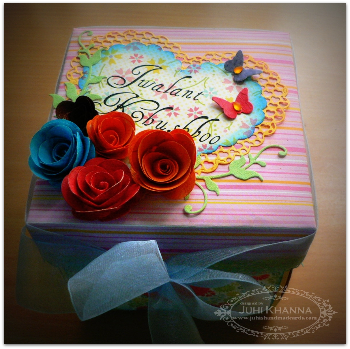 Juhi's Handmade Cards: My first explosion box