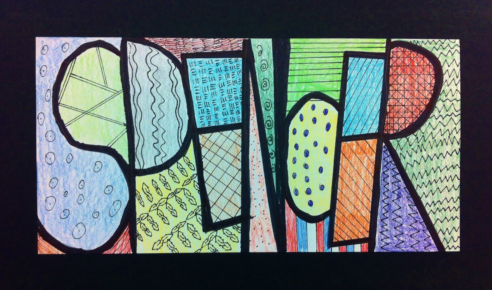 Angela Anderson Art Blog: Name Zentangles - Kid's Art Class