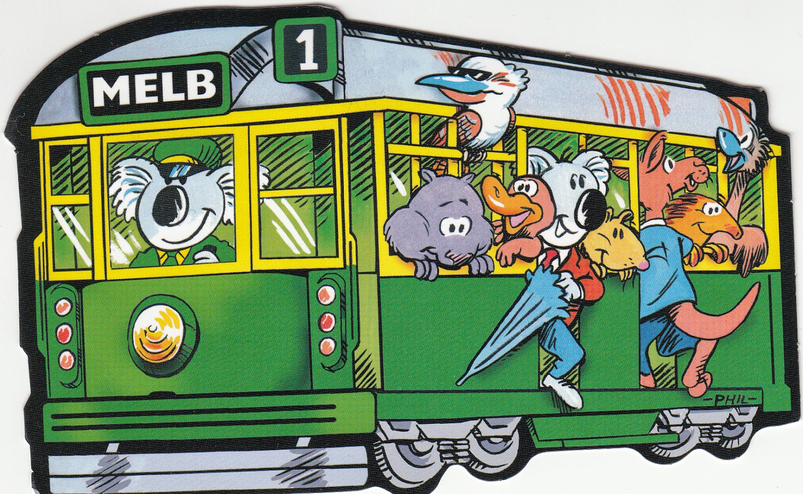 My postcard and stamp week: Australia: City Circle Tram of Melbourne