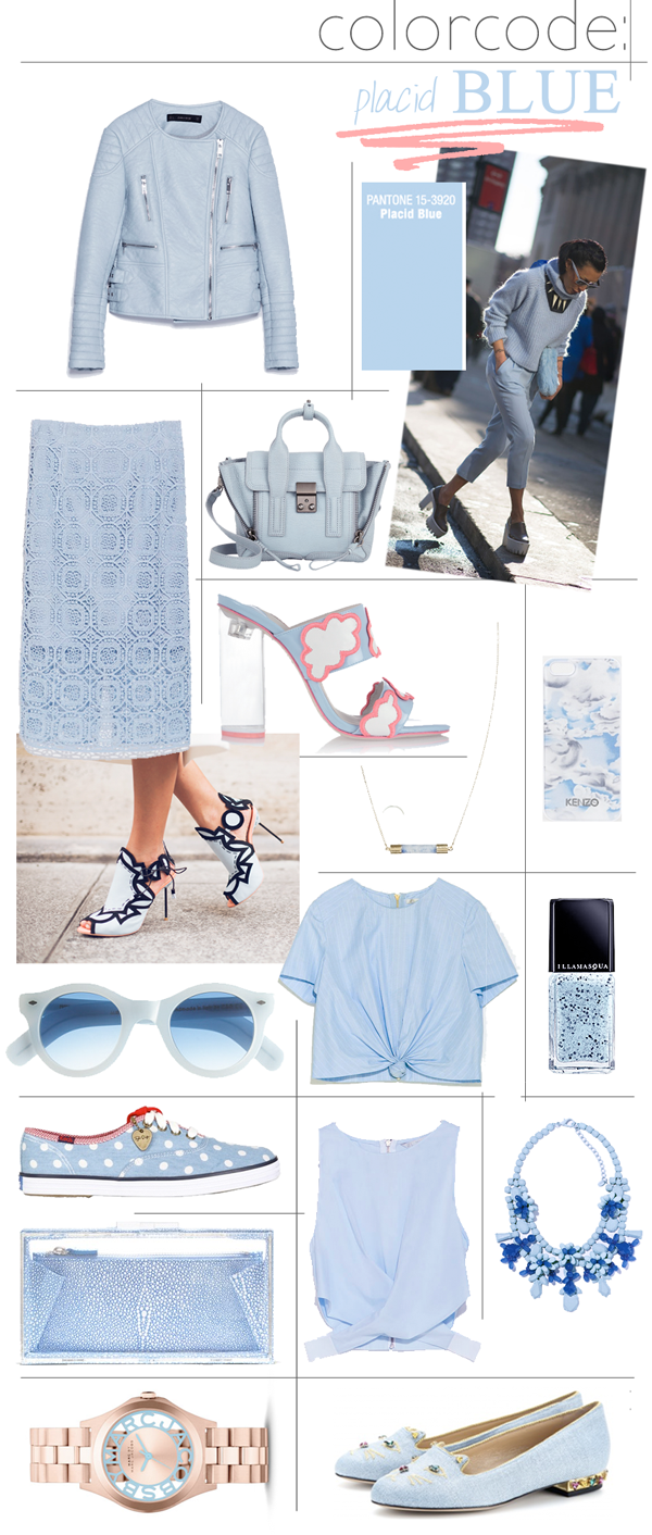 SHE IS IN FASHION: [Color Code: Placid Blue]