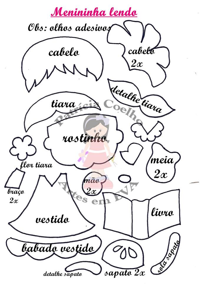Capa de caderno de eva com molde para imprimir - Ver e Fazer