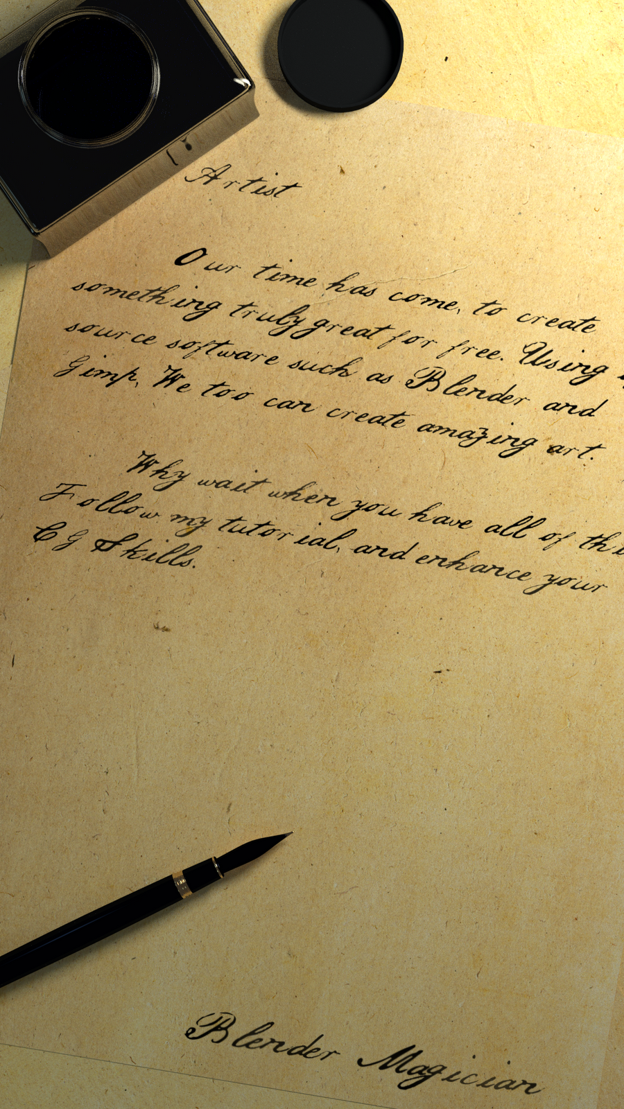 Classic Old Letter - Finished Projects - Blender Artists Community