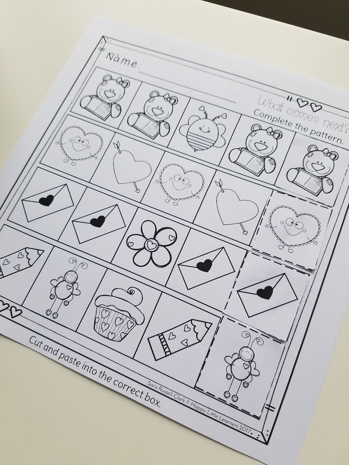 Happy Little Learners: Valentine's Day Literacy and Math Activity Pack