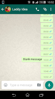 ANDROID & Iphone: ★Send Blank Text Message In Whatsapp