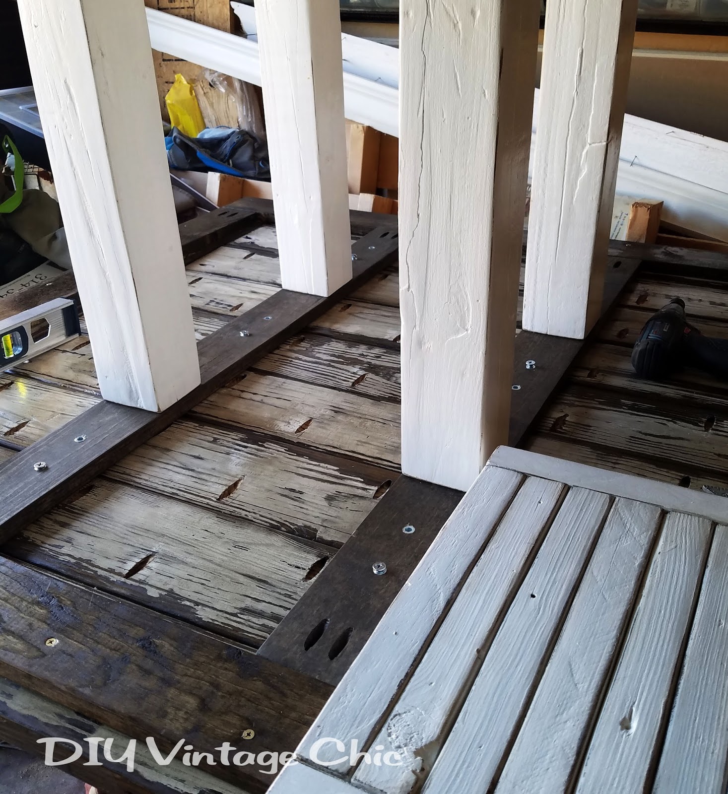 Reclaimed Wood Bar Height Farmhouse Table
