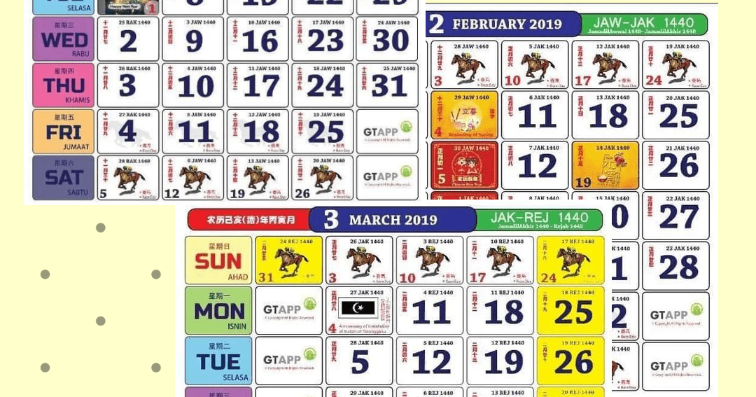 KALENDAR KUDA 2019 | Azlinda Alin