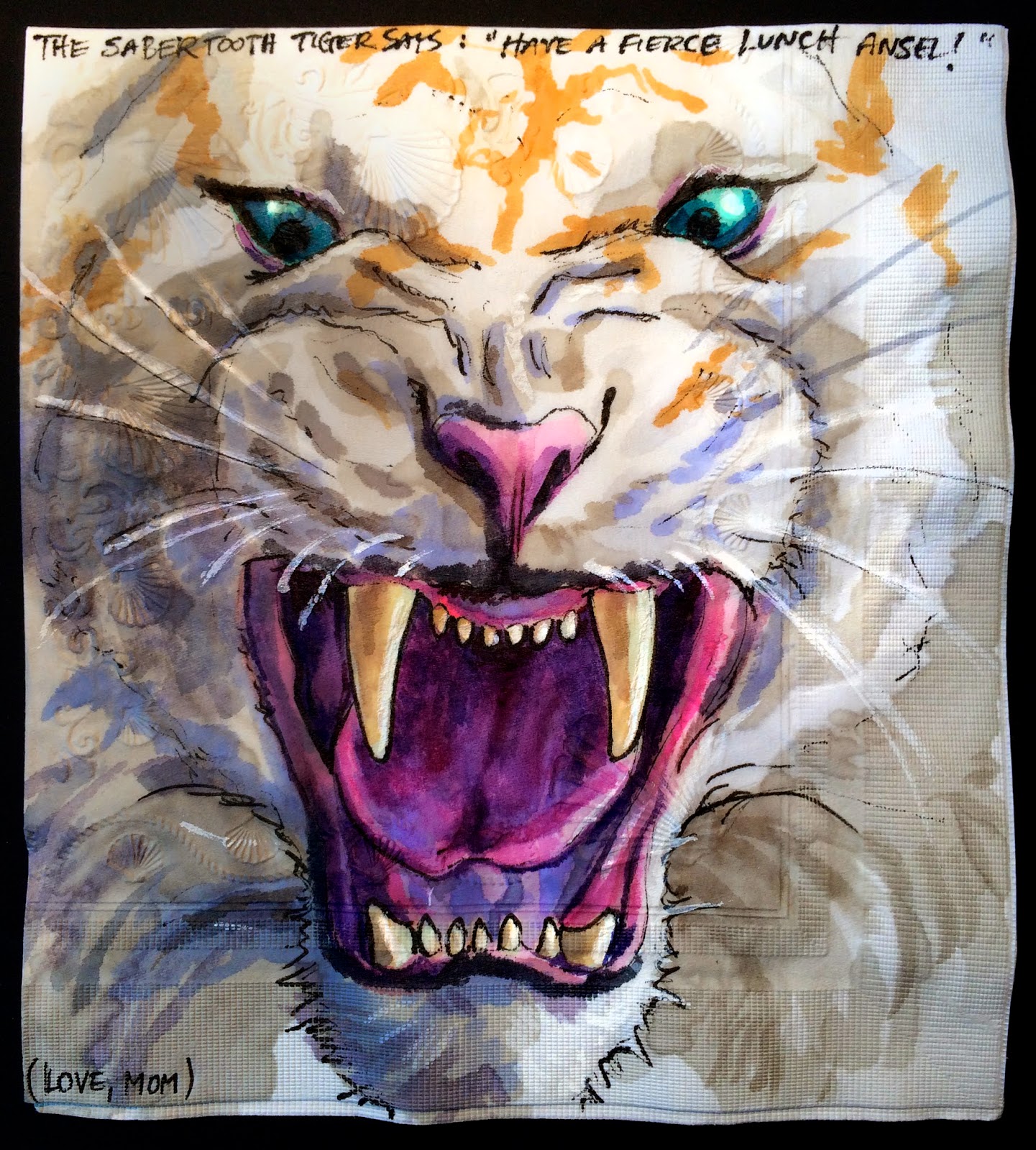 Saber Tooth Tiger Painting