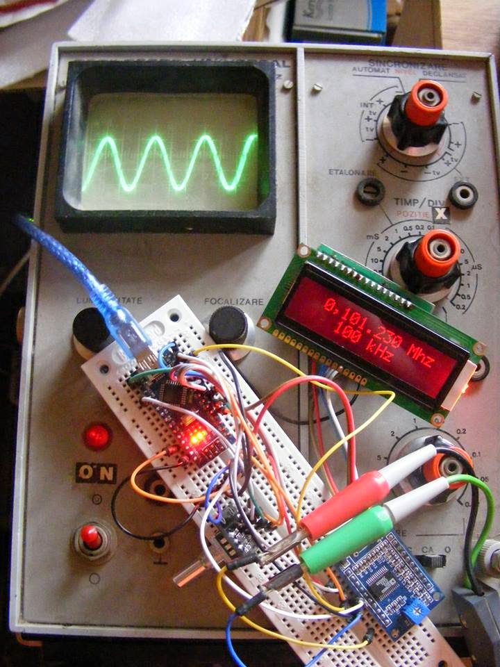 Arduino tehNiq: Signal generator with AD9850 and Arduino