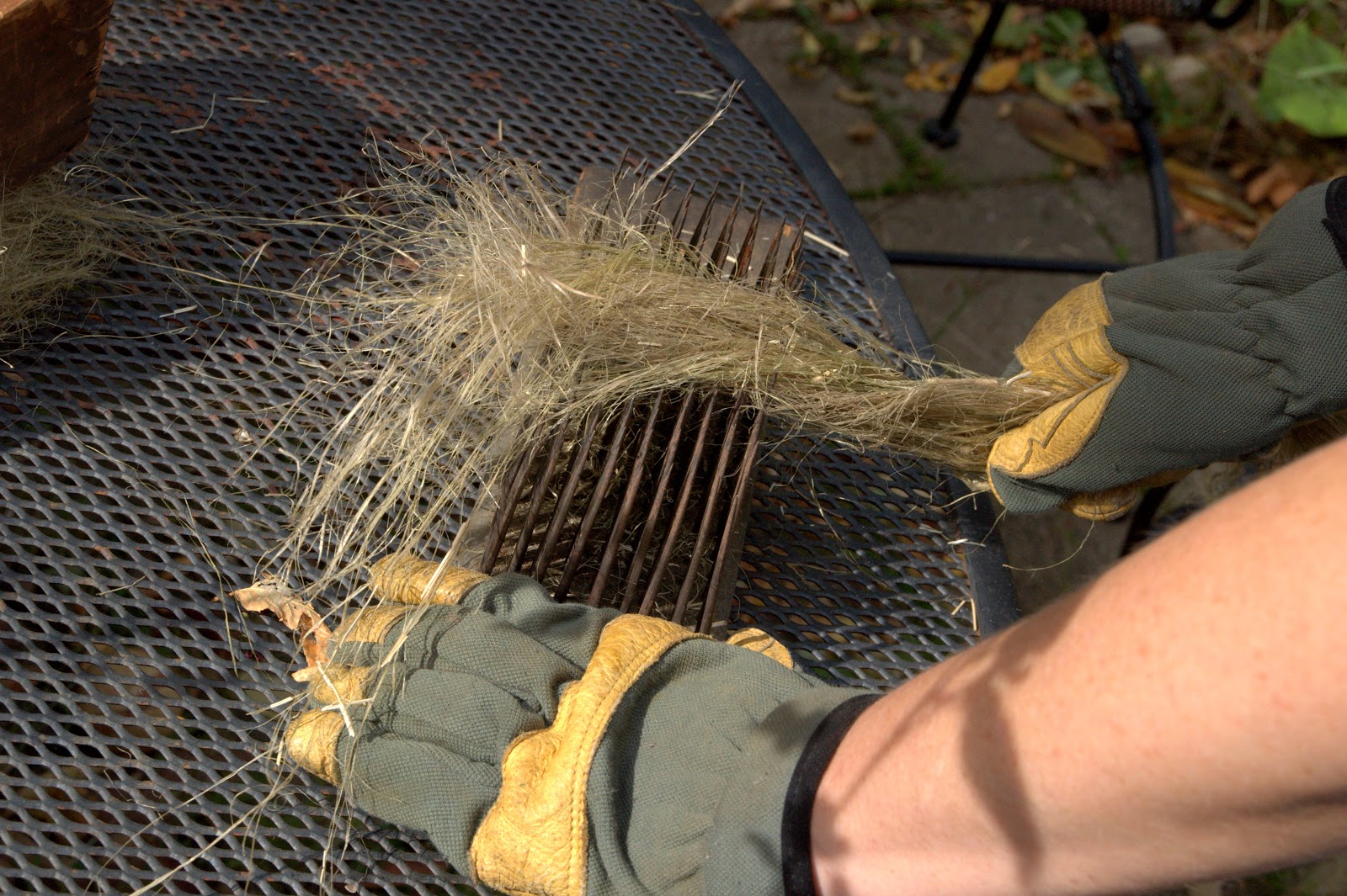 The Inconsequential Blogger: Flax to linen experiment - breaking ...