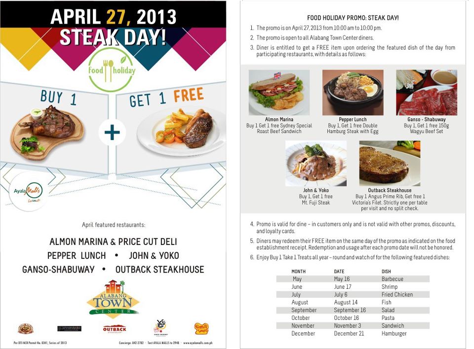 ATC Food Holiday April 2013 - Steak Day | MakiSALE
