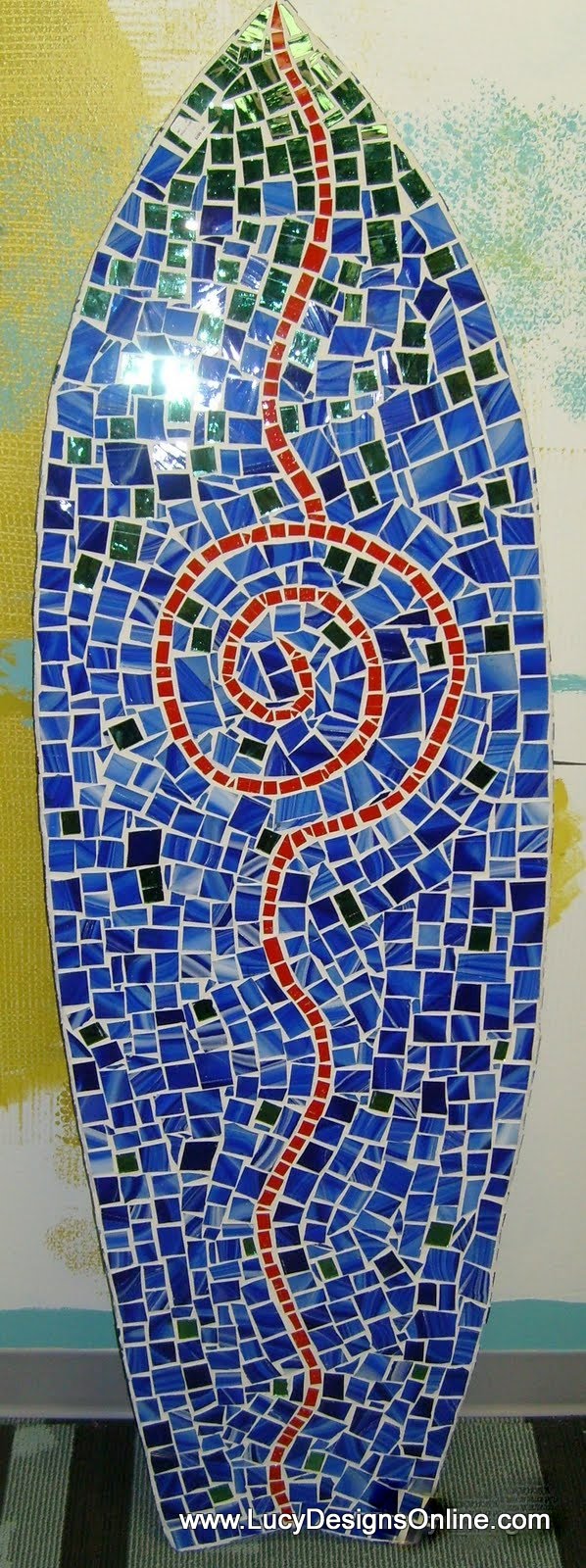 Mosaics! Mosaic Name Sign, Mosaic Surfboard, Mosaic Waves and Hand ...
