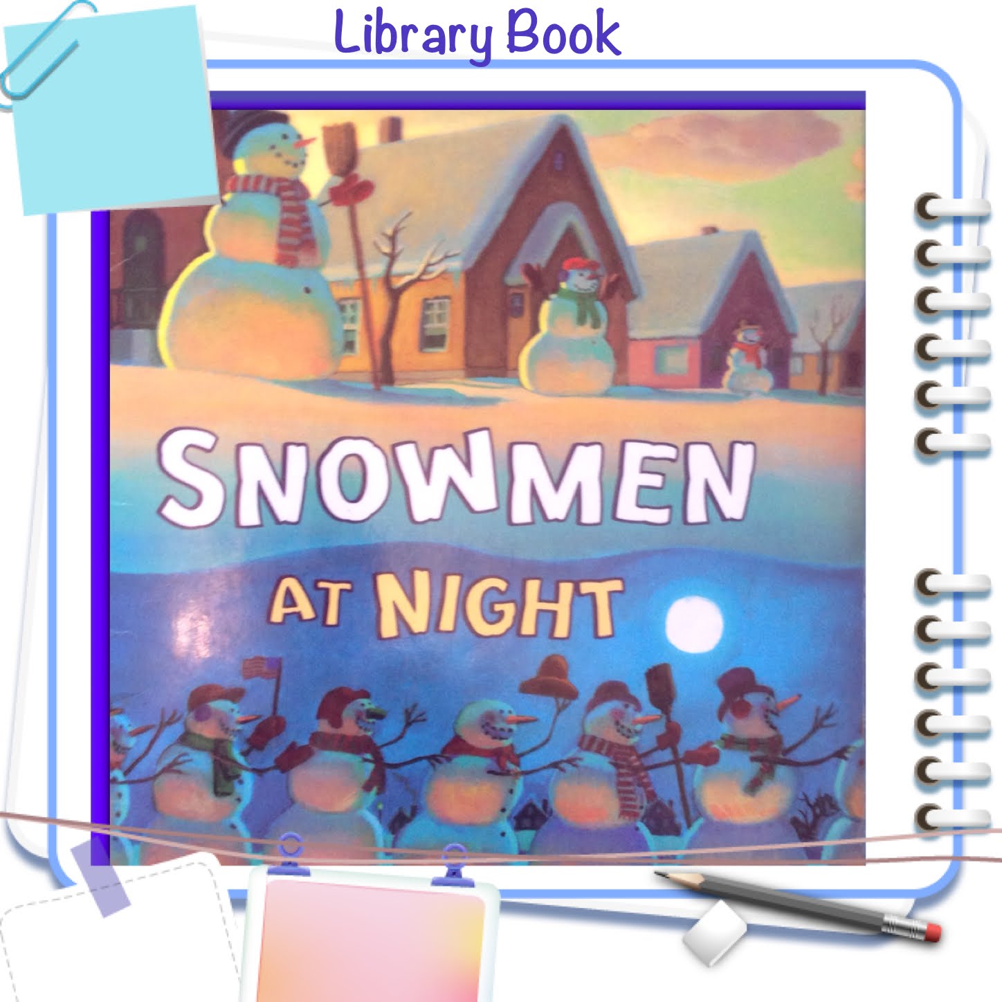 Sunny Daz 4 U: SNOWMEN AT NIGHT - ARTWORK.
