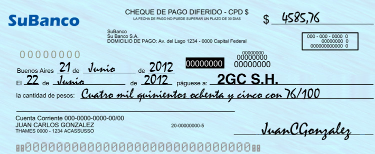 DOCUMENTOS COMERCIALES: Cheques