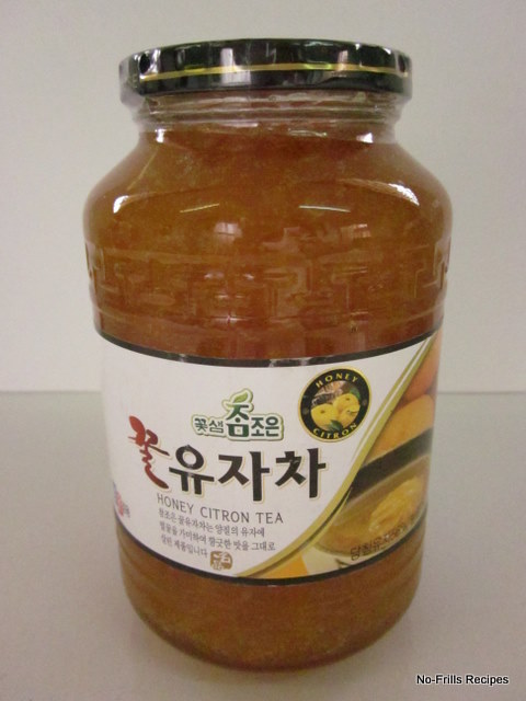 Konnyaku jelly with Honey citron tea