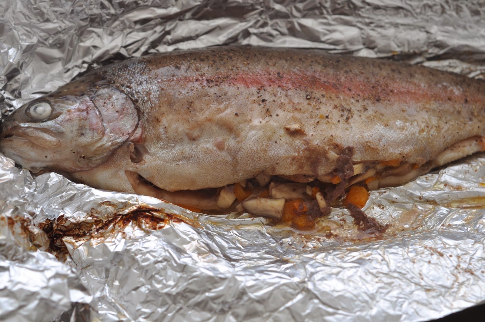 Simple Food: Stuffed Rainbow Trout with Glazed Carrot Shreds and ...