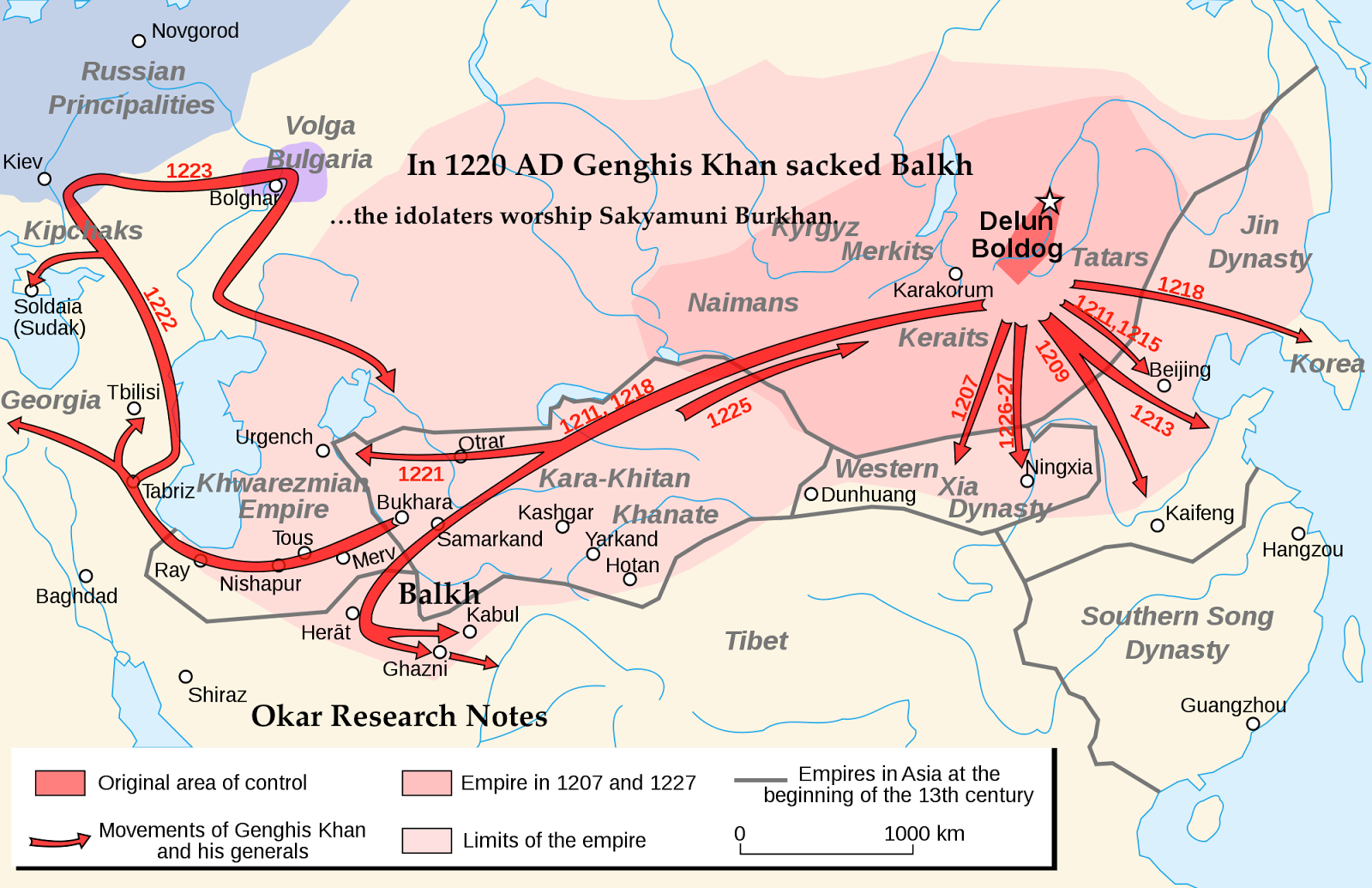 Okar Research: Balkh and the Genghis Khan Destruction (1220 AD)
