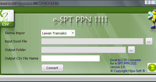 Hijra-Soft: Excel to CSV Converter for e-SPT PPN 1111