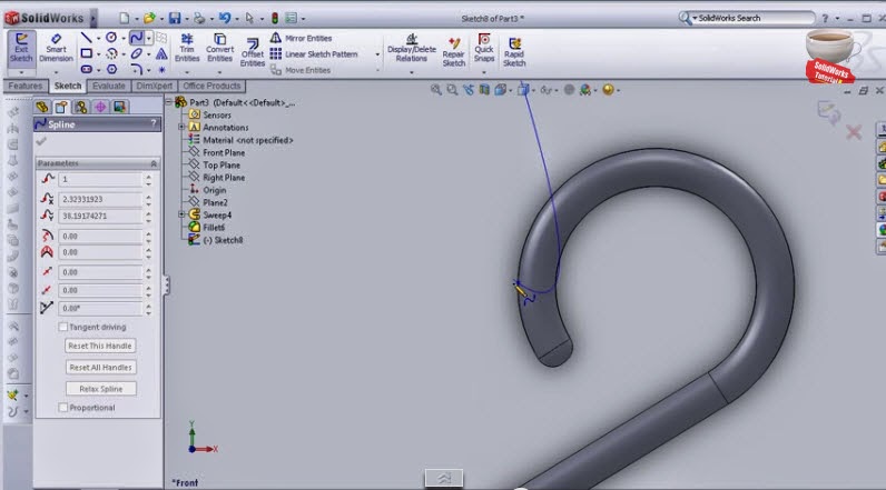 How to Simple modeling Cup 3D in Solidworks - SolidWorks Share