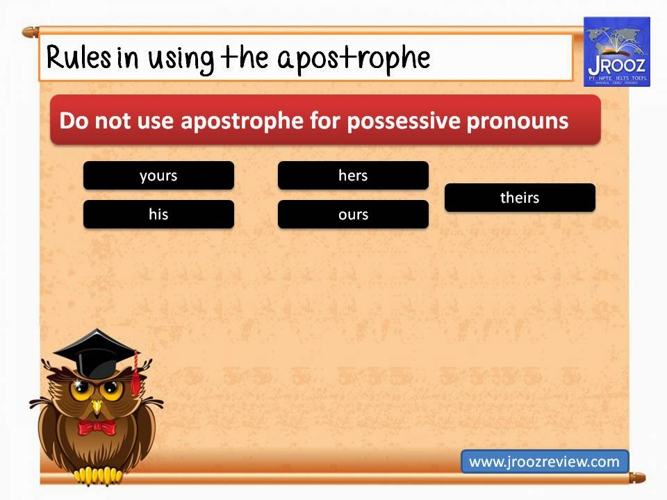 Rules in Using the Apostrophe - Learn English with Pictures