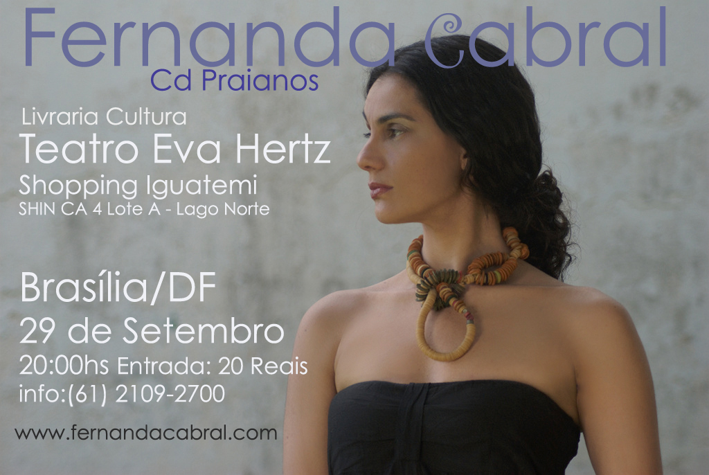 Em Verso & Pros@: A cantora e compositora brasiliense Fernanda Cabral apresenta o show do seu ...
