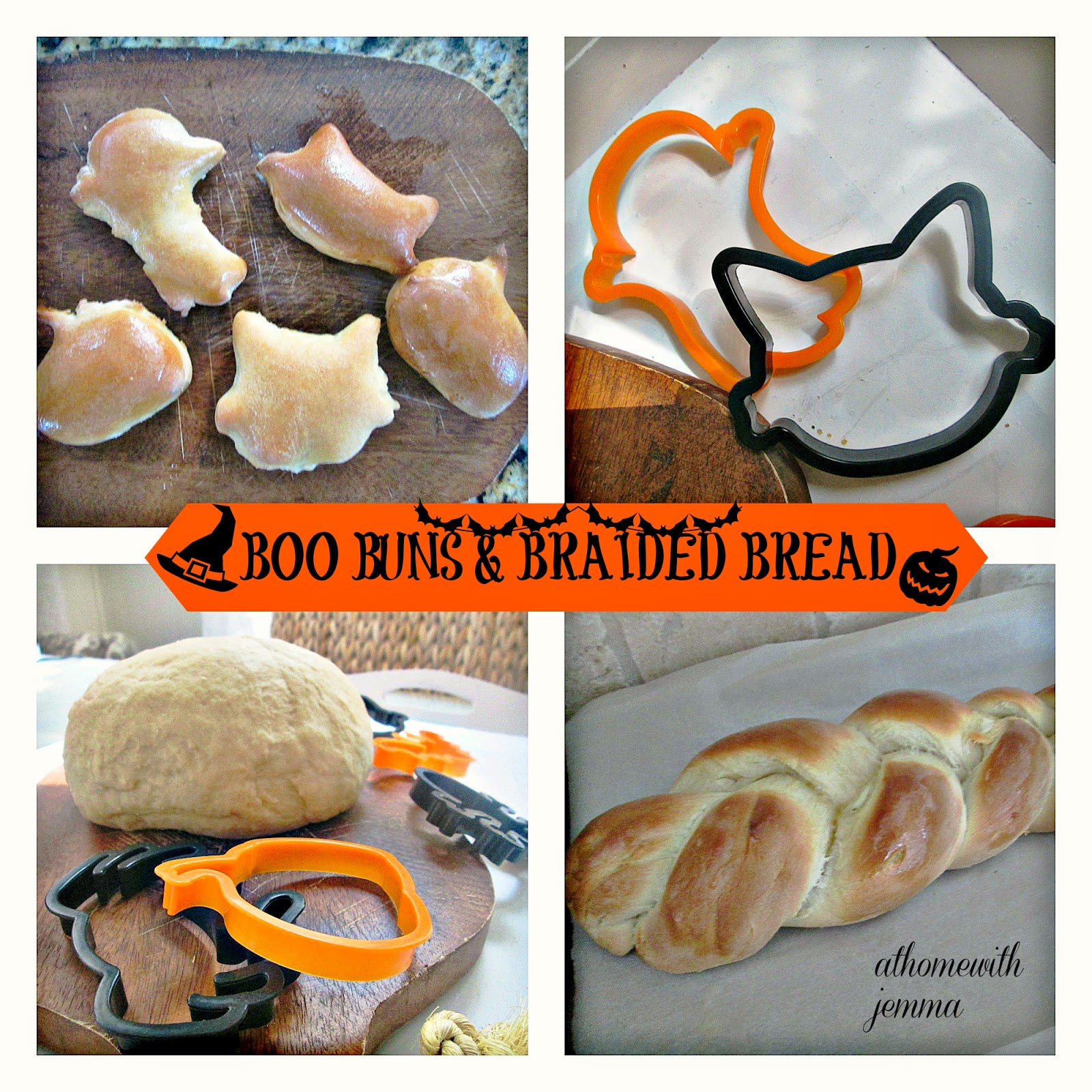 Homemade Boo Buns and Easy Braided Bread - At Home with Jemma