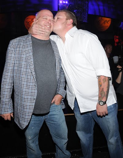 RICK AND COREY HARRISON PAWN VEGAS KISS