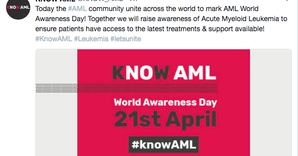 Running for My Life: Fighting cancer one step at a time: AML Awareness ...