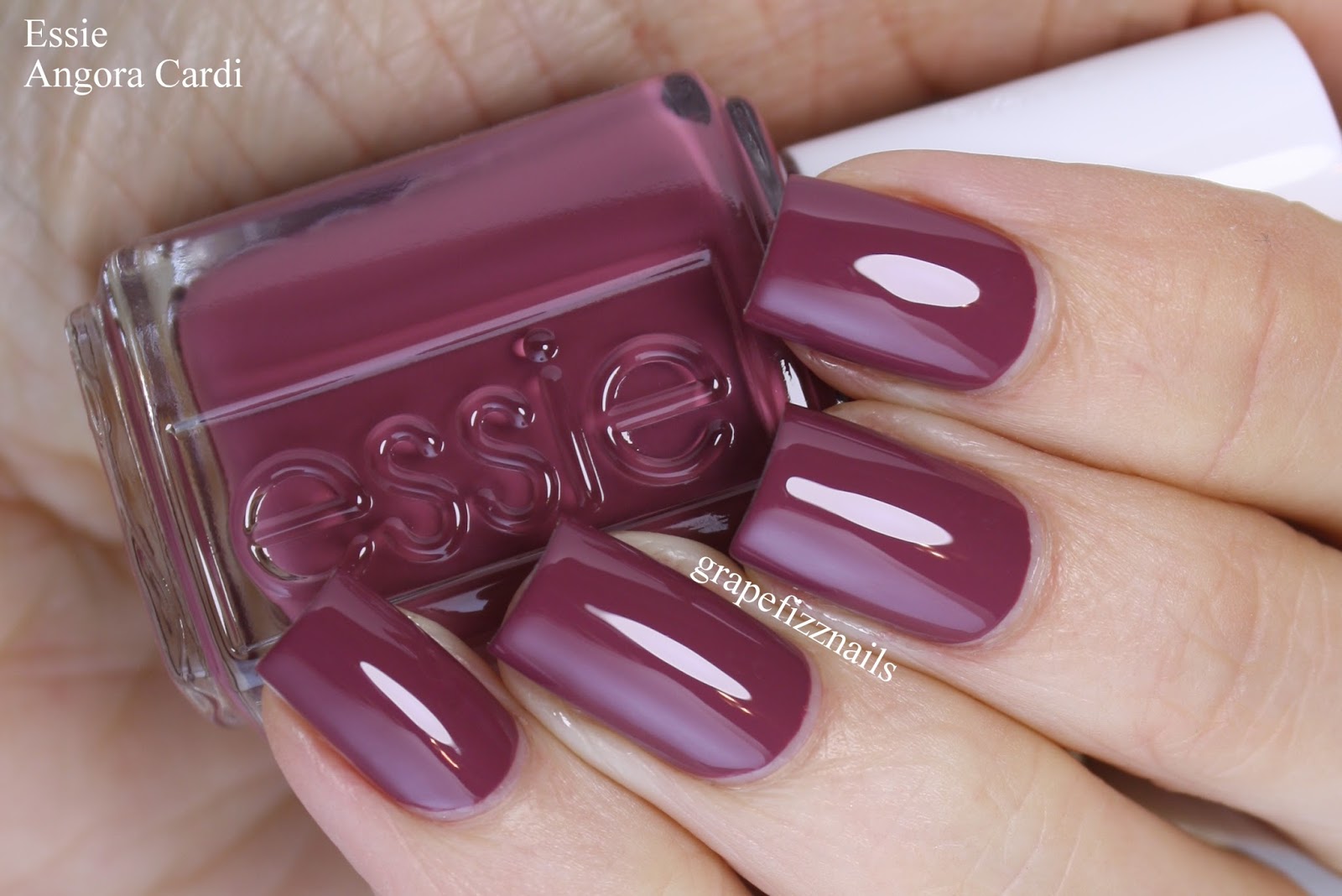 Grape Fizz Nails: Essie Angora Cardi