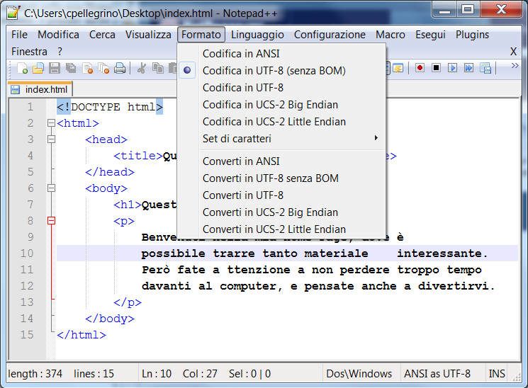 Lavori e Lavoretti: PHP e stringhe con caratteri strani ossia il charset UTF-8 e dintorni nel ...