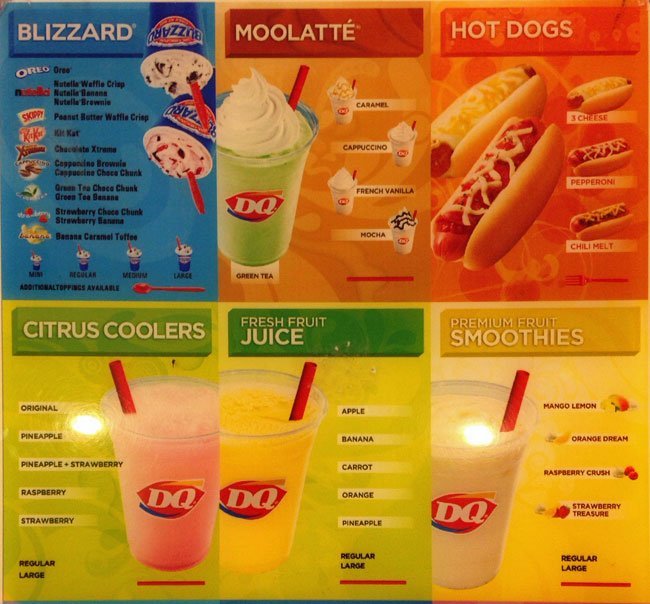 Harga Menu Dairy Queen Kelapa Gading Restoran Ice Cream