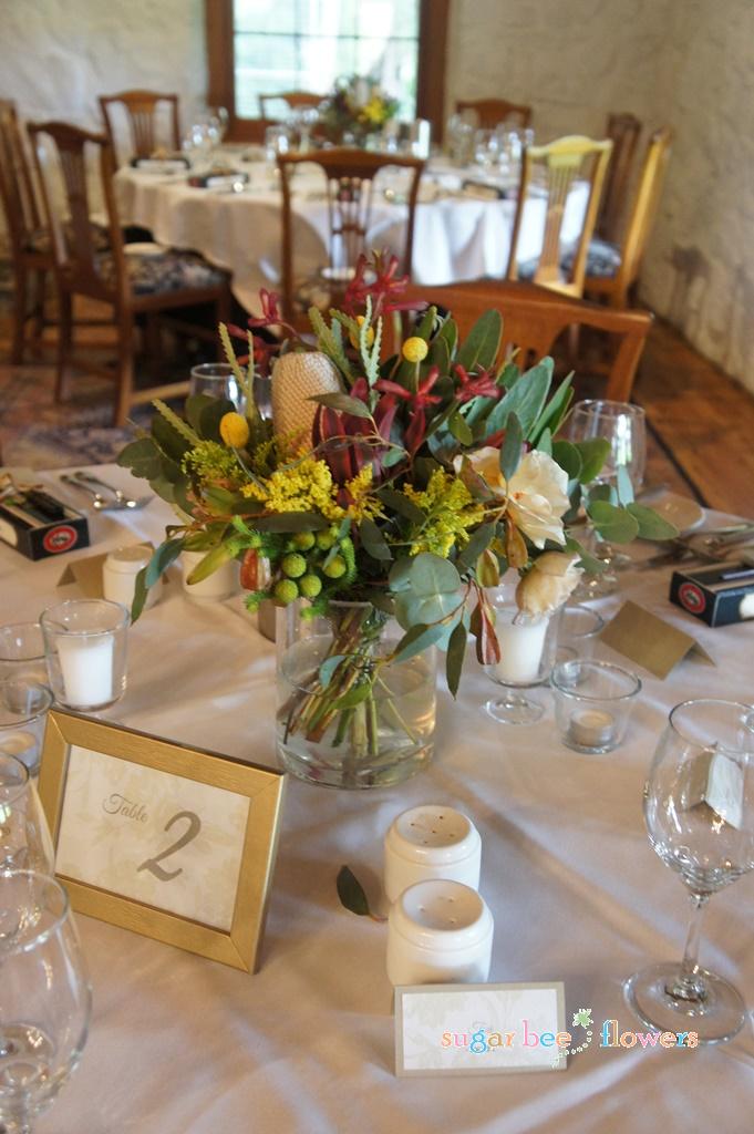 Sugar Bee Flowers: Native + Gold rose wedding at Emu Bottom Homestead ...