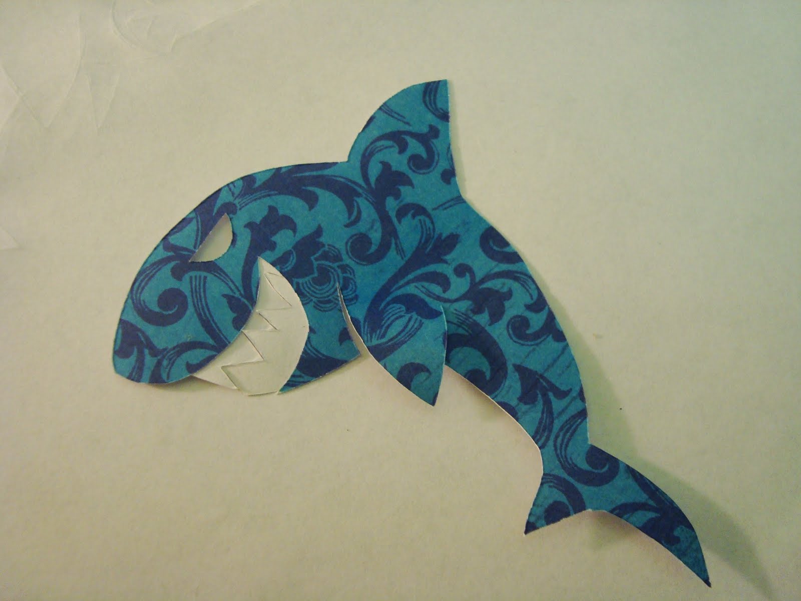 Snip Snip: Tutorial: How to Make Cute Paper Sharks for Scrapbooking