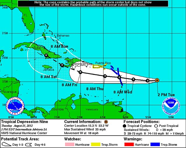 Tropical Storm Issac.