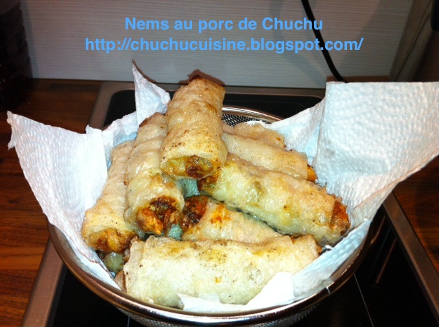 Ma recette de nems au porc